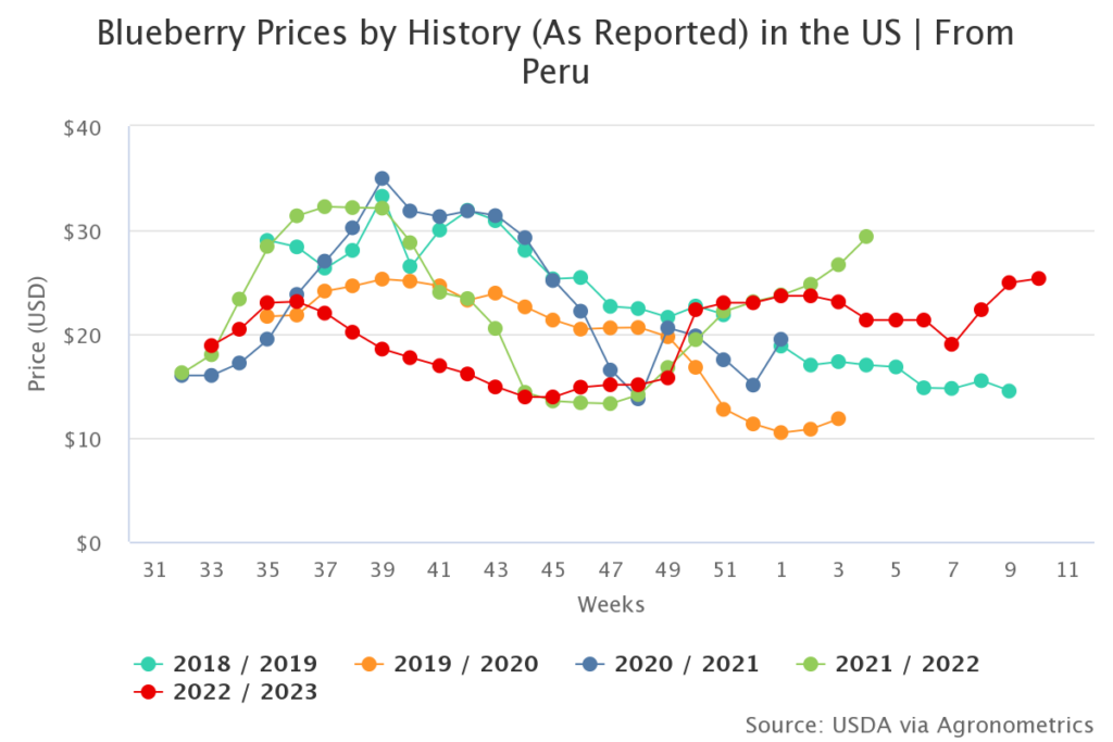 Agronometrics: El arándano la principal agroexportación de Perú